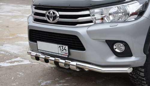 Защита переднего бампера Toyota Hilux 2015 волна G