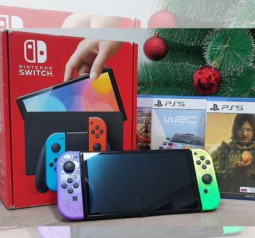 Nintendo Switch OLED Splatoon 3 Edition, 64 ГБ, Прошитая
