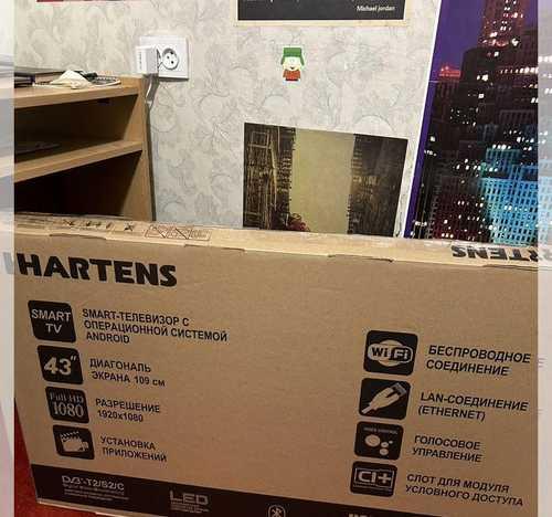 Телевизор Hartens "43" (109 см), FHD, SMART tv