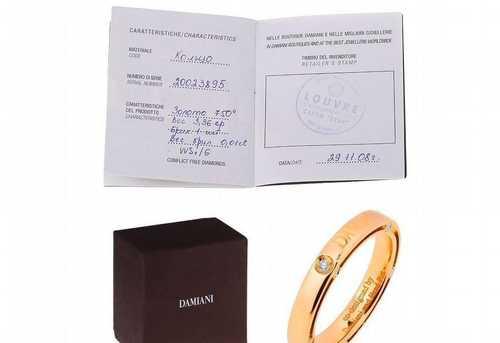 Золотое кольцо с бриллиантом 0.01ct Damiani D.Side