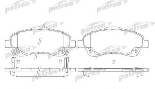 Patron PBP1648 Колодки тормозные дисковые передн T