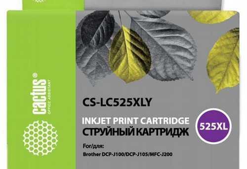 Картридж струйный Cactus CS-LC525XLY желтый (14.4м