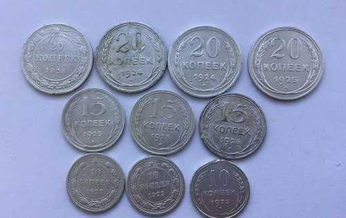 10 серебряных монет СССР