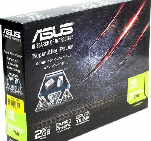 Видеокарта asus GT740-2GD3 GT 740 2 Гб, в упаковке