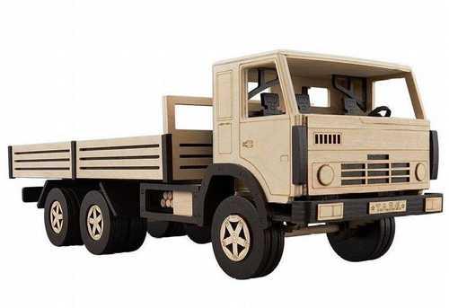 Сборная деревянная модель Бортовой грузовик камаз