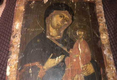 Старинная икона Тихвинская Богородица