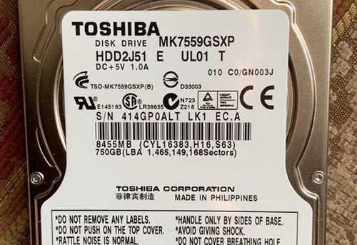 Жесткий диск toshiba 750гб