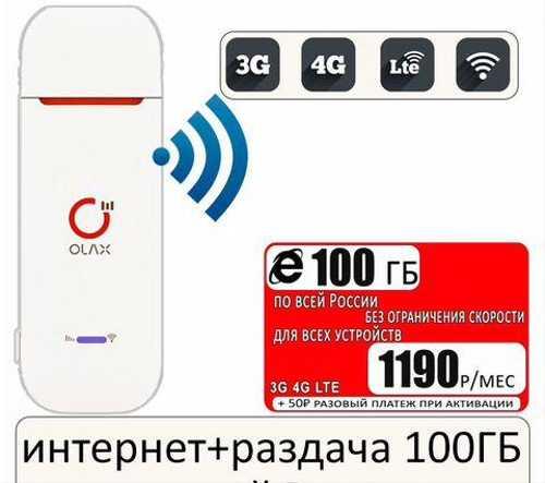 Модем olax U90H-E с интернетом и раздачей за 1190