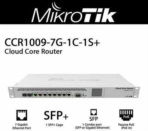MikroTik CCR1009-7G-1C-1S+ маршрутизатор новый