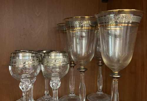 Набор бокалов для вина и рюмок bohemia
