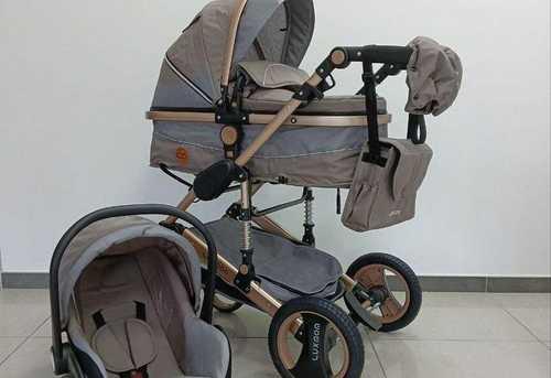 Детская коляска Luxmom 510 3в1 коричневый