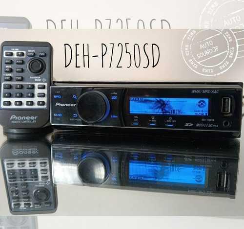 Магнитола pioneer deh-7250sd / bluetooth, USB