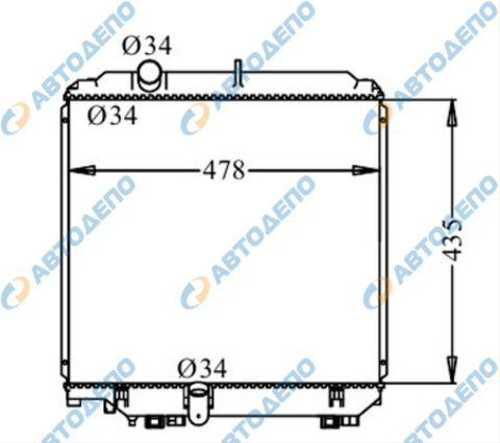 Радиатор охлаждения двигателя toyota dyna, toyoace