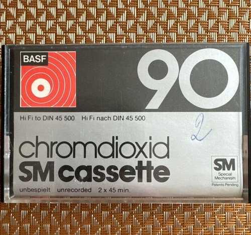 Аудиокассета Basf chromdioxid SM 90 Германия 1974