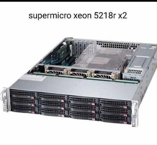 Сервер supermicro Intel Xeon 2100/27.5M gold 5218R