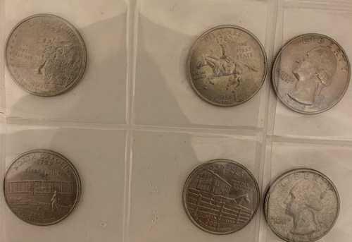 Монеты США., центы, квотеры