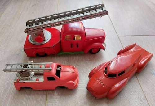 Игрушка пожарная машина и гоночный автомобиль СССР