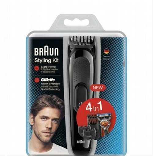 Триммер Braun SK 3000, 4-в-1 + Бритва Gillette