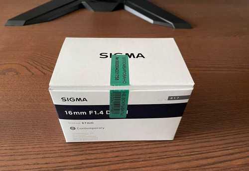 Объектив Sigma 16mm F1.4 DC DN C canon EF-M
