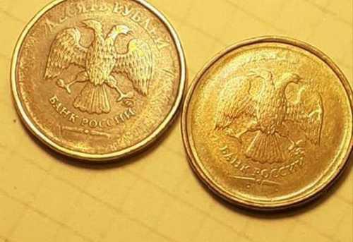 2 монеты 10р коллекционные непрочекан