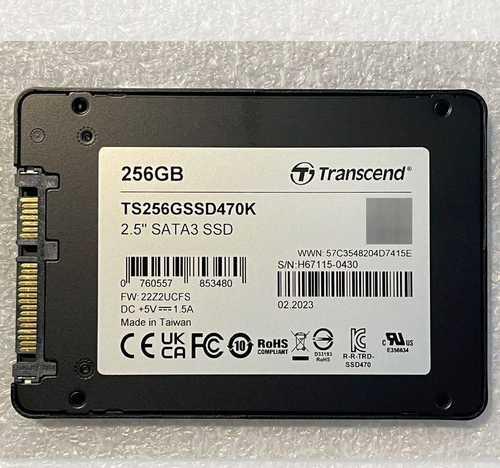 Новые SSD Transcend 256 Gb SSD470K