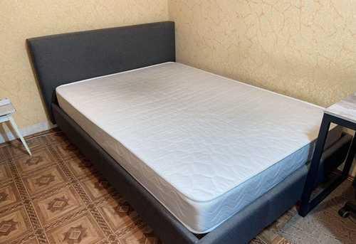 Кровать Novo Savana Grey (серый) 140x200 + матрас