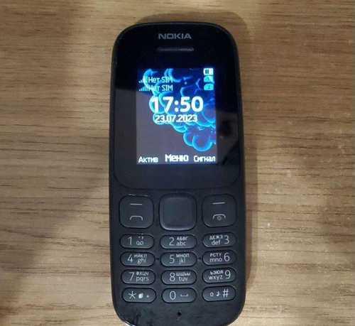 Телефон Nokia 105 DS Black (TA-1034)
