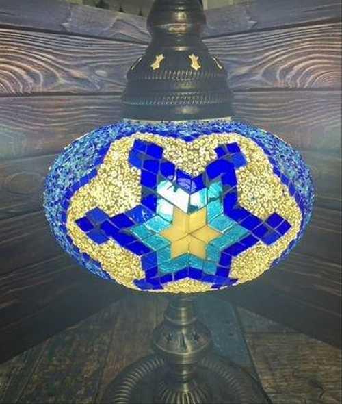 Лампа настольная с цветной мозаикой турецкая