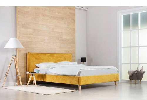 Кровать Кьево 160 Velvet Yellow