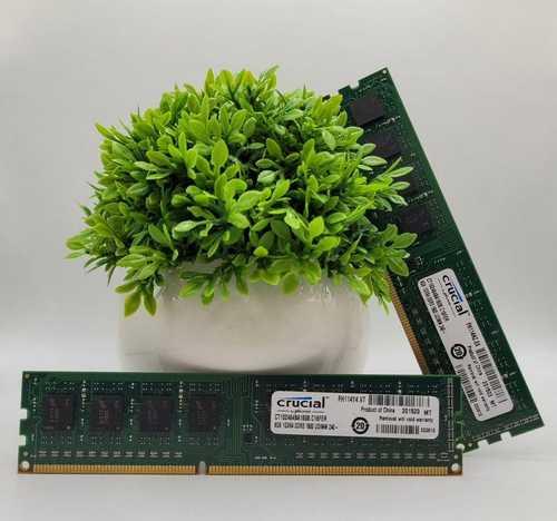 Оперативная память DDR3 16gb 2x8 1600 mhz Crucial