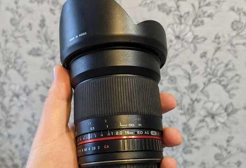 Samyang 16mm f/2.0 ED AS UMC CS Canon