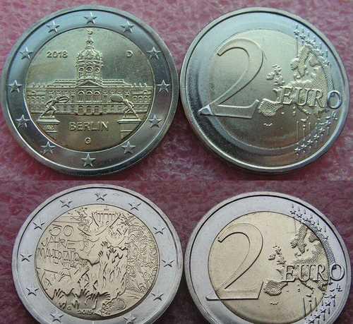 Юбилейные монеты. Двушки Германия,Португалия и др