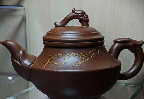 Чайник глиняный «Процветание» с заварочной колбой