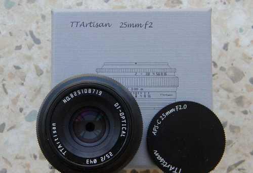 Объектив TTartisan 25 мм F2 для Sony E (APS-C)