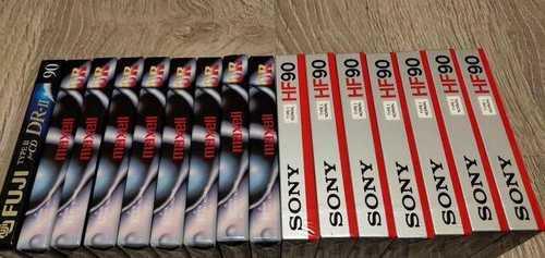 Аудиокассеты Sony HF90, Maxell UR90, fuji DR-2