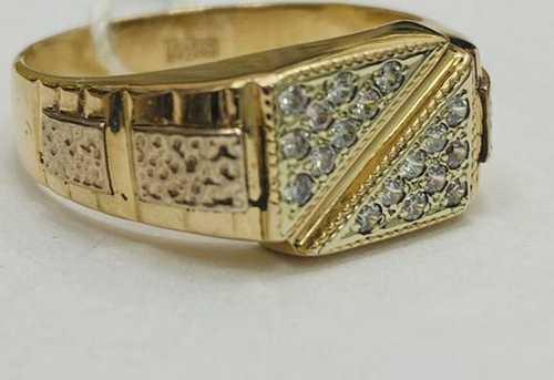 Золотое кольцо мужское 20 размер