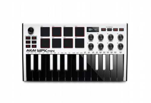 Миди клавиатура Akai MPK Mini MK3 White Белый