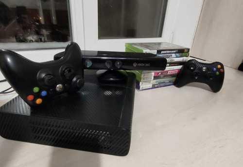 Xbox 360 + 2 джойстика +Kinect+ 10 игр