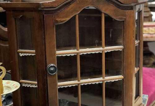 Старинный навесной шкафчик полка ручная работа