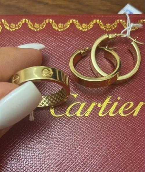 Кольцо и серьги cartier