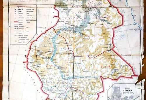 Карта Омской области. 1935г