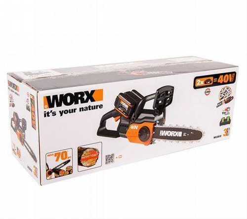 Пила цепная аккумулят Worx WG381E 40V Li cordless