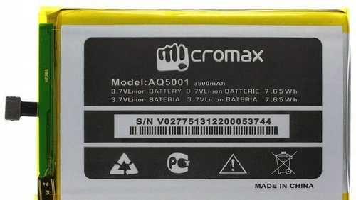 Аккумулятор Micromax AQ5001 (1iCP4/57/87)