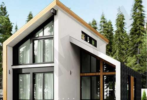 Каркасно-панельный дом по проекту “Сканди-119”