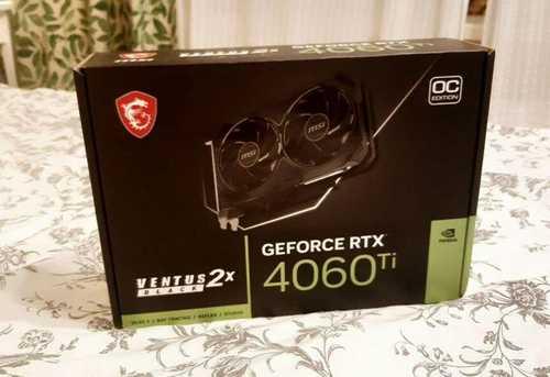 Новая MSI GeForce RTX 4060ti ventus 2X black 8G