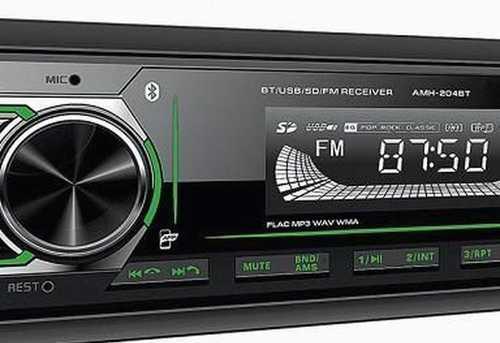 Магнитола 1 DIN Аура с USB/AUX/Bluetooth