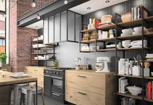 Кухонный гарнитур новый в стиле Лофт