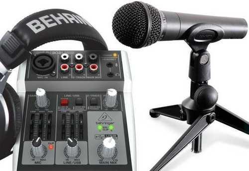 Behringer podcastudio 2 USB - комплект для