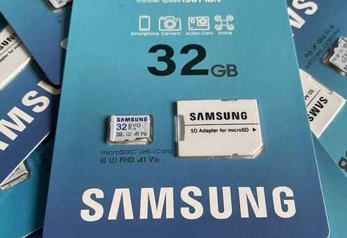 Новая Карта памяти MicroSD Samsung 32 GB EVO plus