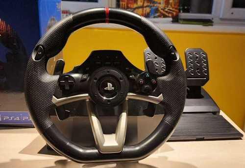 Руль с педалями hori Racing Wheel Apex PS4